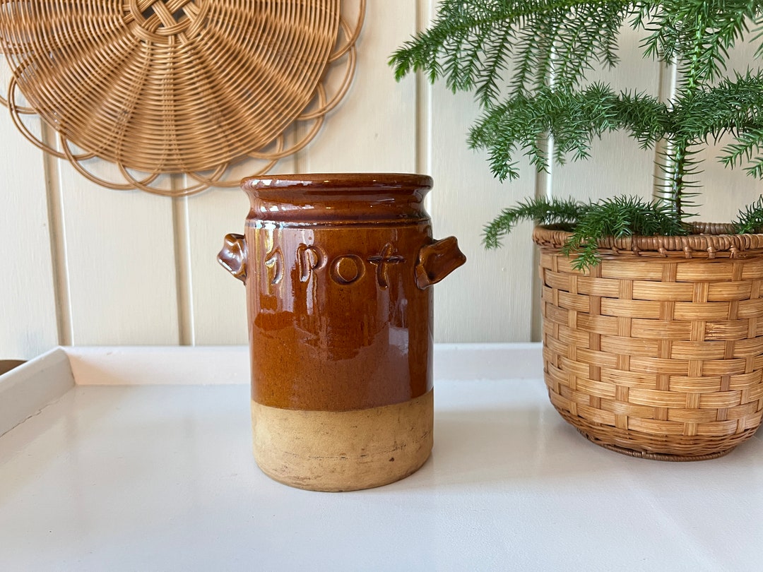 Vintage Utensil Jar Hegnetslund Ceramics Denmark Utensilholder Kitchen Storage Rustic Farmhouse ...