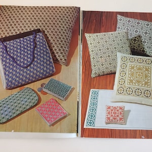 1967 Cross Stitch Pattern Book | Mosaic | Danish Design| Needlework ...