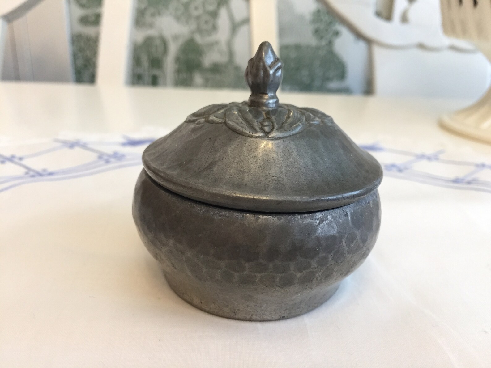 Vintage Hammered Pewter Jewelry Box Danish Art Deco - Etsy