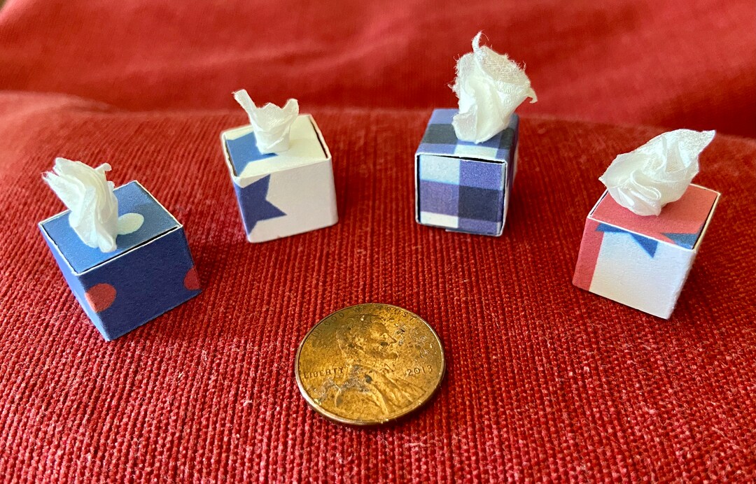 Miniature Cubed Tissue Boxes - Etsy