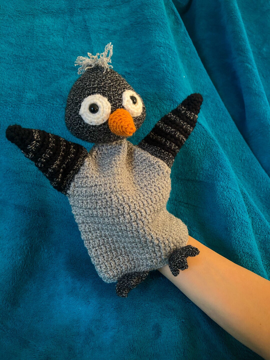 Gehäkelter Pinguin | Handpuppe - Etsy.de