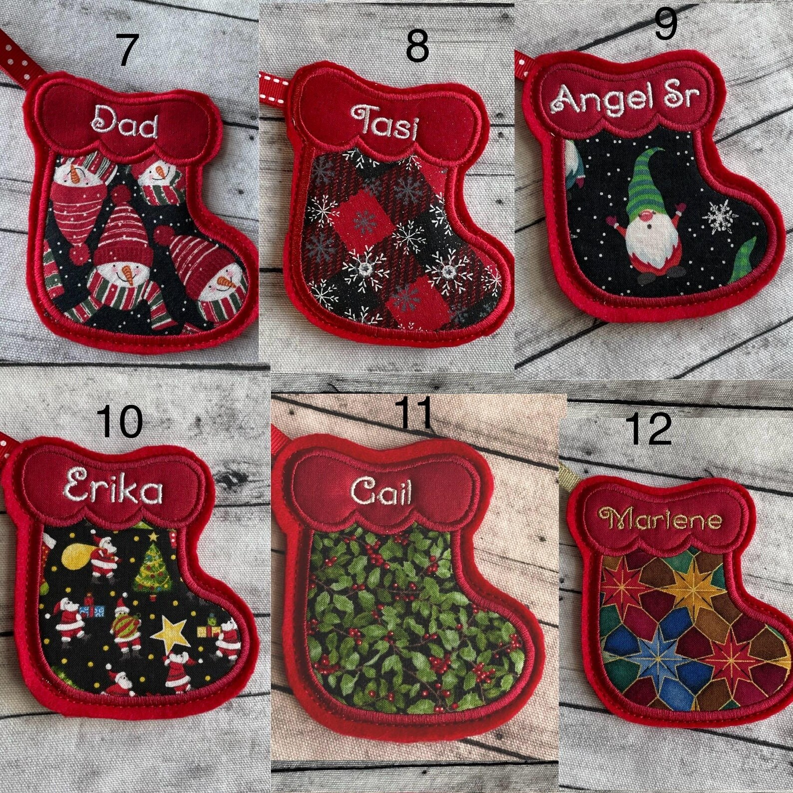 Personalized Christmas Stocking Ornament, Stocking Ornament Gift Holder ...