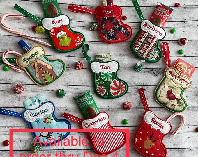Personalized Christmas Stocking Ornament Stocking Ornament - Etsy