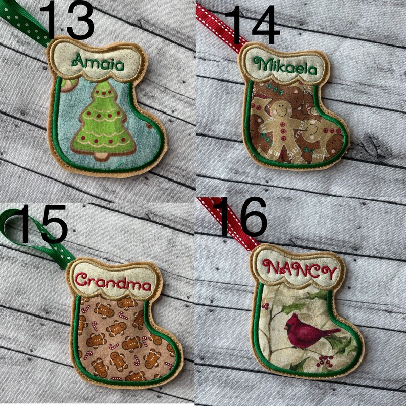 Personalized Christmas Stocking Ornament Stocking Ornament - Etsy