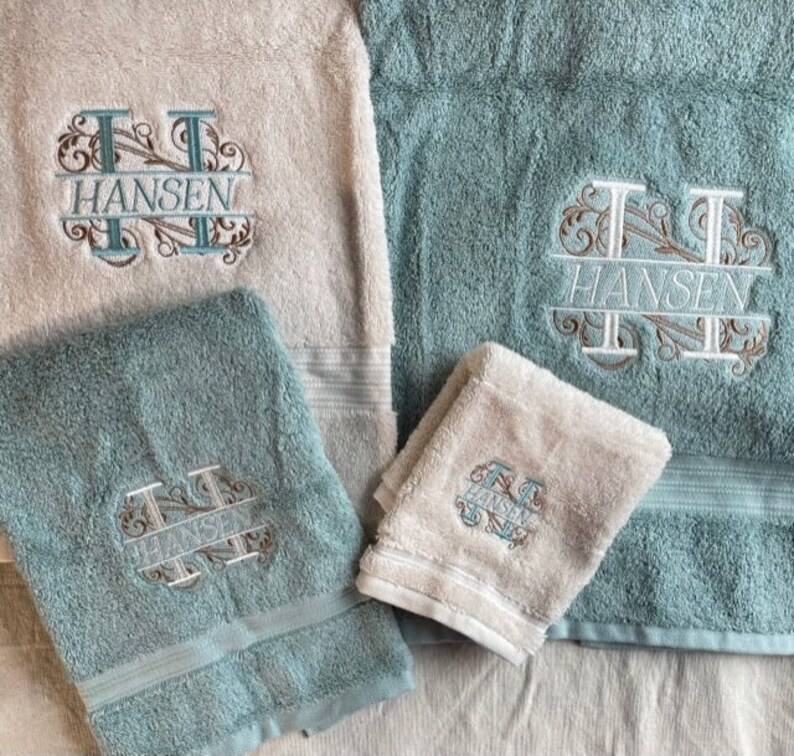 THICK Embroidered Bath Towel Custom Towel Personalized - Etsy
