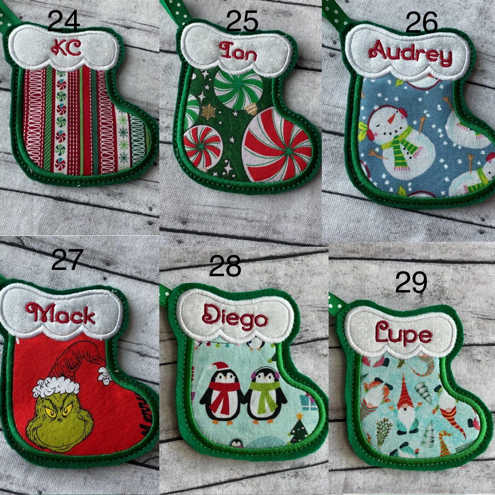 Personalized Christmas Stocking Ornament, Stocking Ornament Gift Holder ...