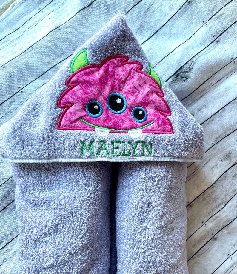Hooded Character Towel Personalized Hooded Towel Girl's | Etsy