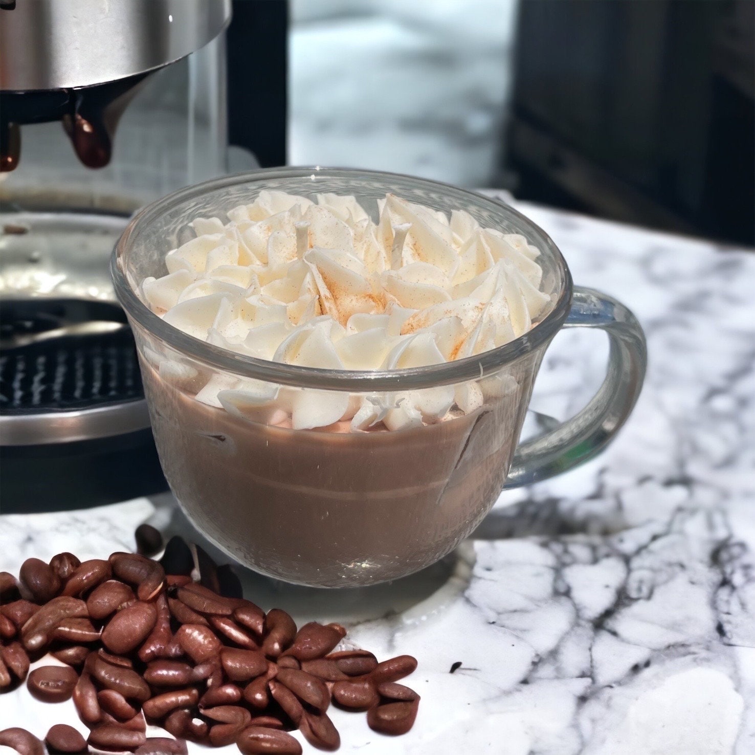 Iced Mocha Latte Candle Soy Wax Candle Food Dessert Candle Realistic ...