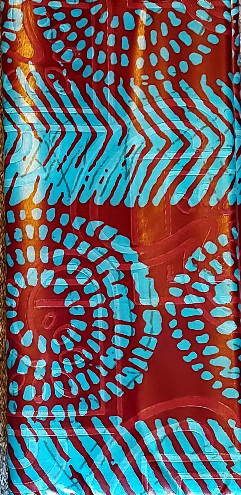 Luxury African Kampala Brocade Fabric. Quality Nigeria Adire Cotton ...