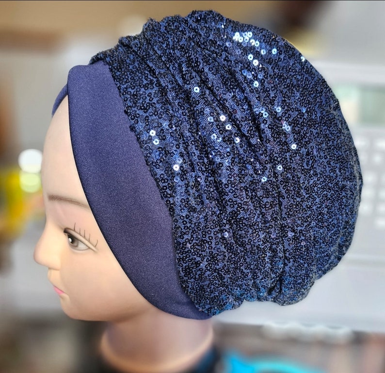 African Auto Gele, Premium Sequence Cap,turban Cap for Women, Instant ...
