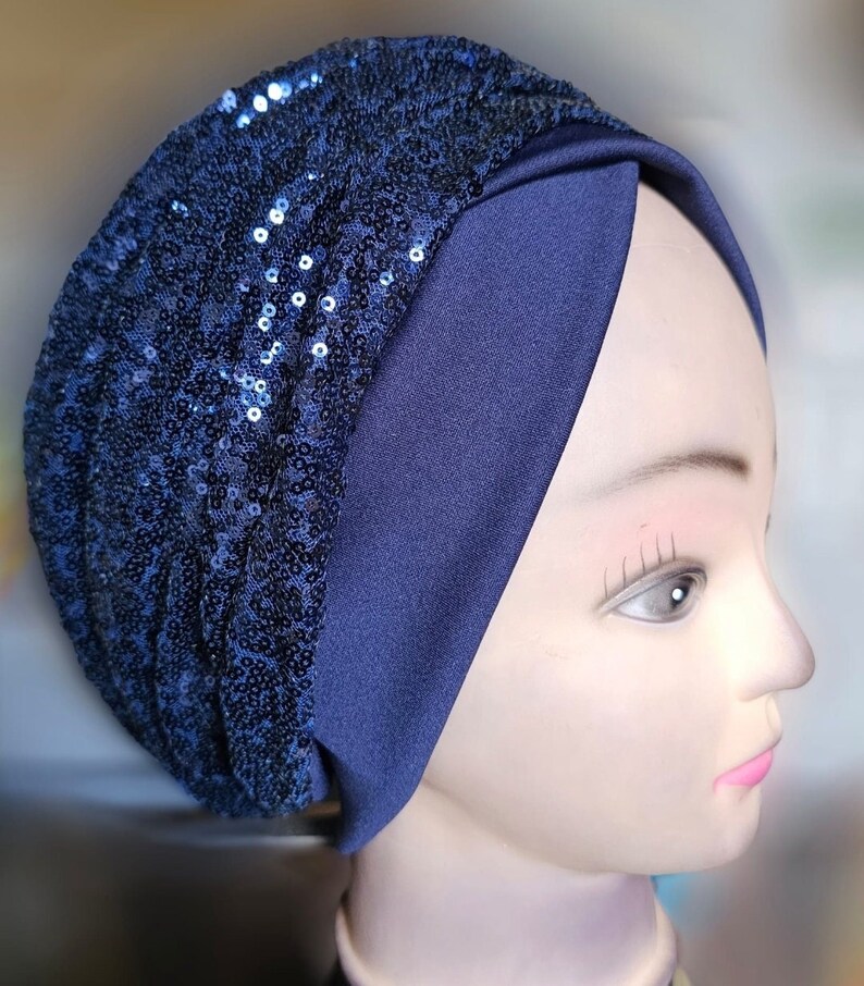 African Auto Gele, Premium Sequence Cap,turban Cap for Women, Instant ...