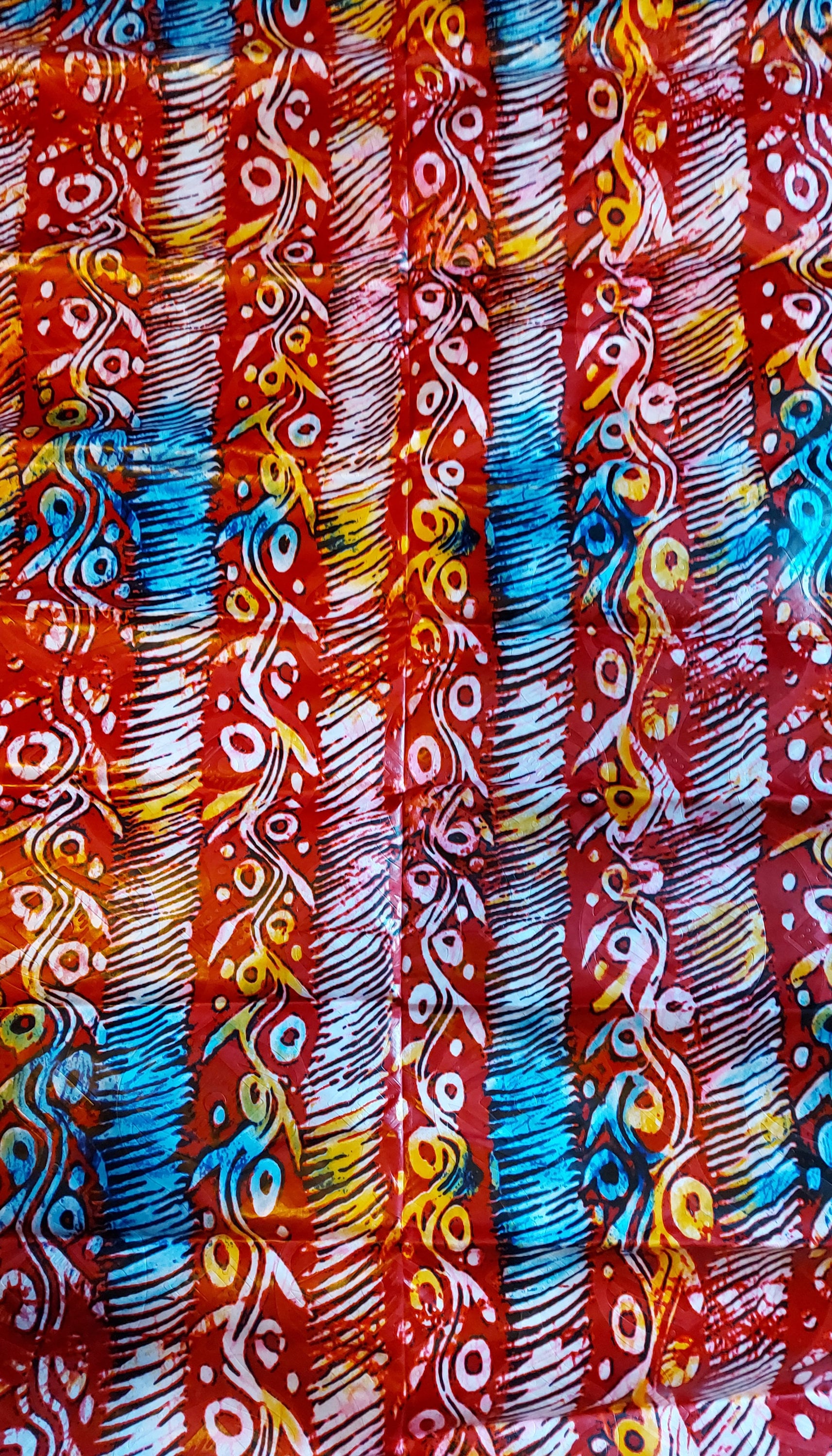 Luxury African Kampala Brocade Fabric. Quality Nigeria Adire Cotton, Tie-dye Fabric Batik ...