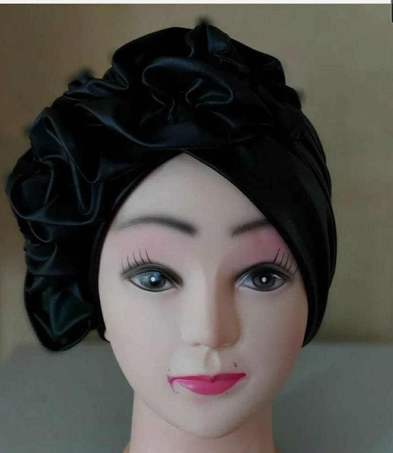 African Auto Gele, Turban Cap for Women, Instant Headwear, Alopecia Cap ...