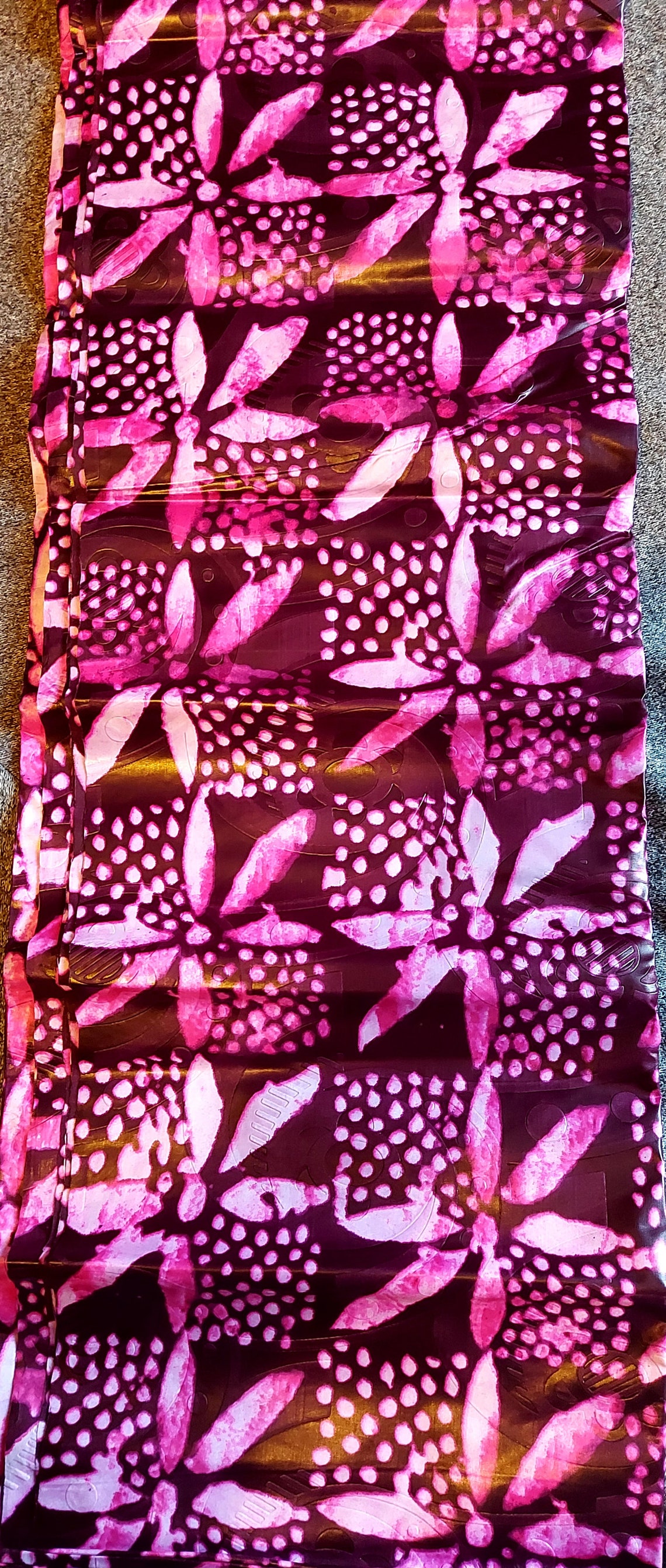 Handmade Kampala Brocade Fabric, Adire Tie-dye Cotton, Nigeria, 5 Yards ...