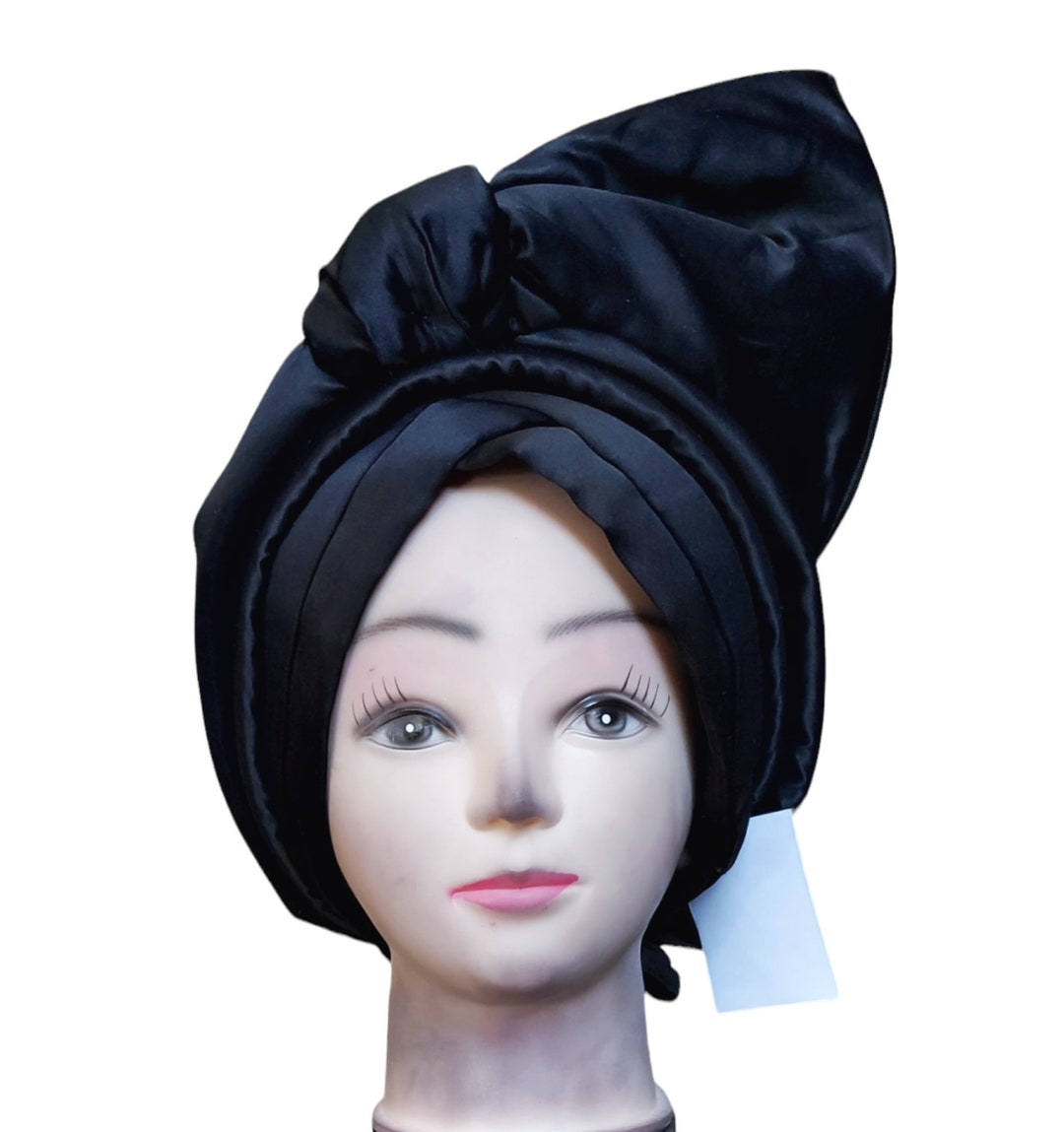 Premium Autogele, Duchess Silk Satin African Nigeria Auto Gele ...