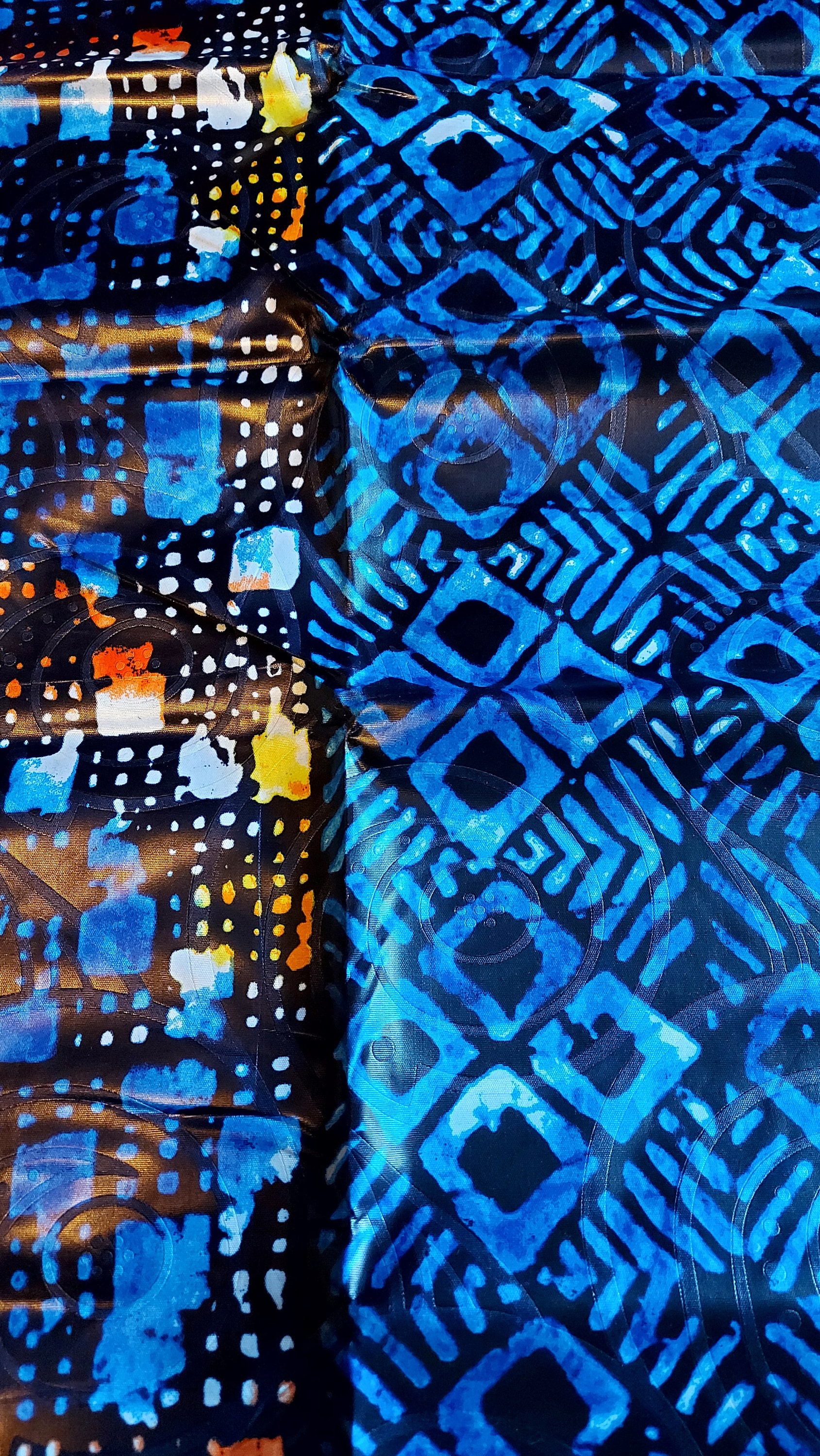 Handmade Kampala Brocade Fabric, Nigerian Adire Batik Cotton, 5 Yards ...
