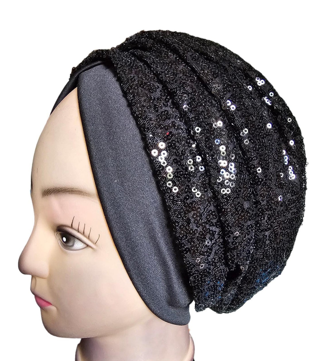African Auto Gele, Premium Sequence Cap,turban Cap for Women, Instant ...