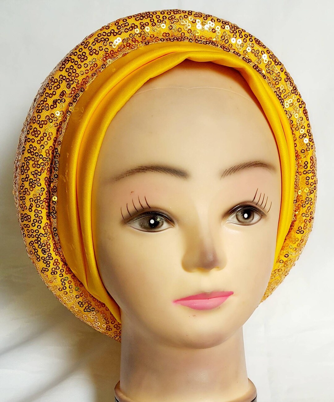 Premium Sequin Turban Auto Gele for Women, Autogele Cap for Women ...