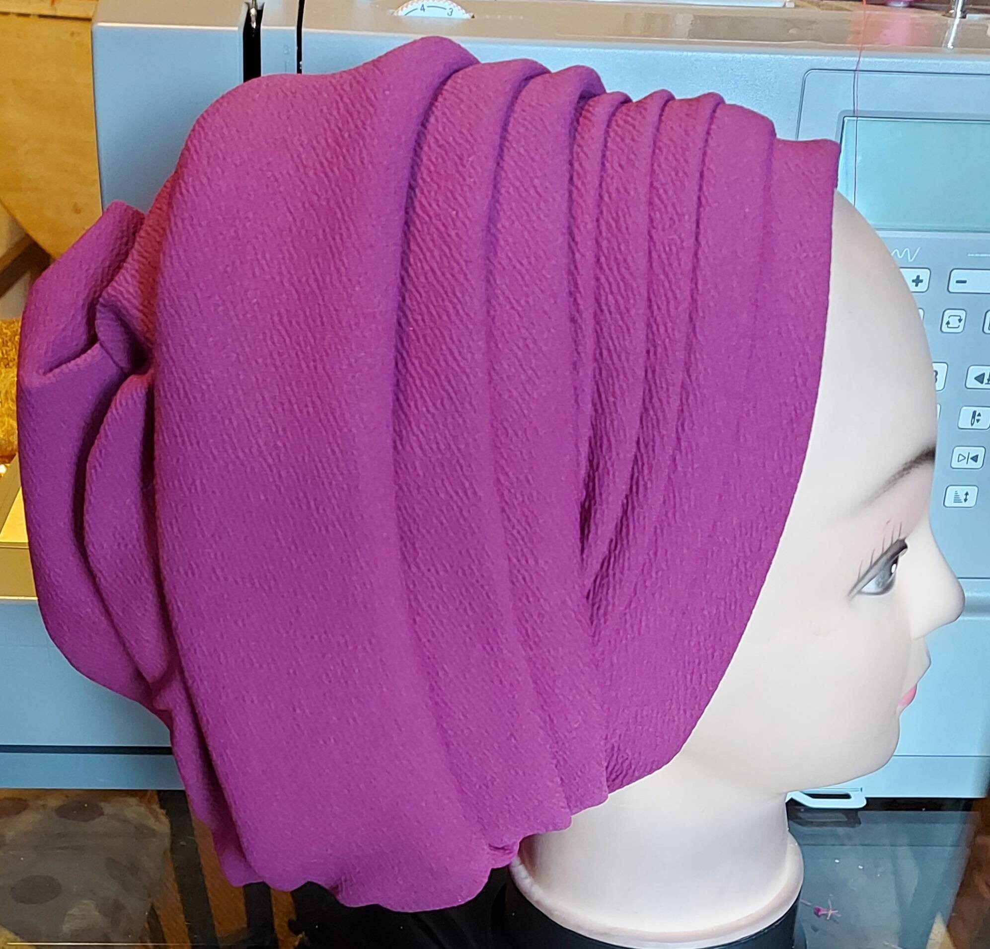 Premium Autogele Turban Cap, Fuschsia Purple Auto Gele, African Nigeria ...