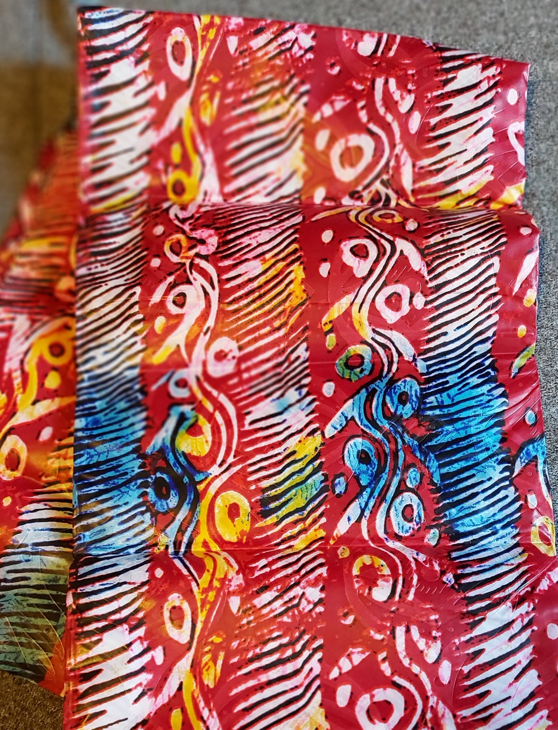 Luxury African Kampala Brocade Fabric. Quality Nigeria Adire Cotton ...