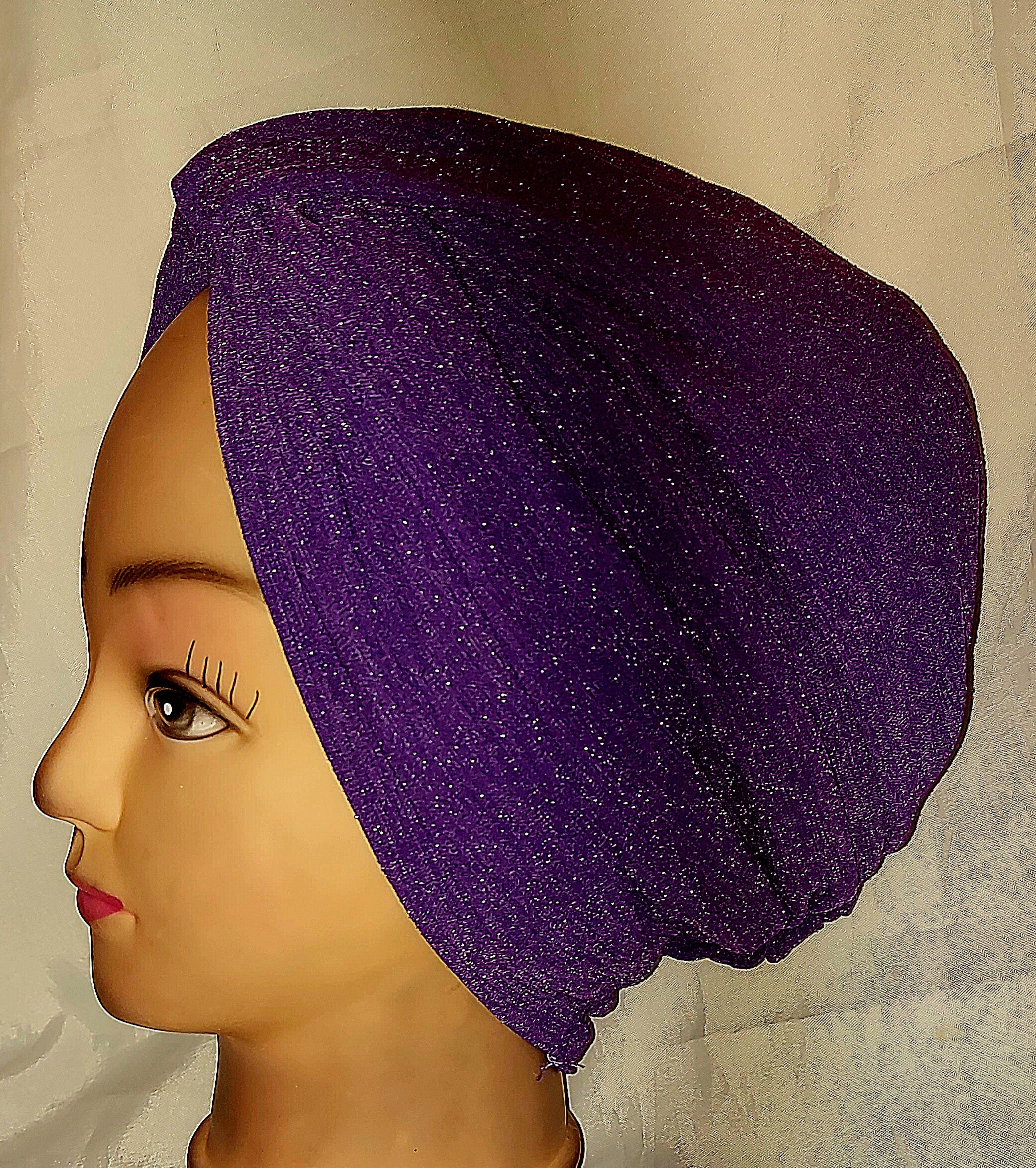 African Auto Gele Lurex Turban Cap for Women Instant - Etsy