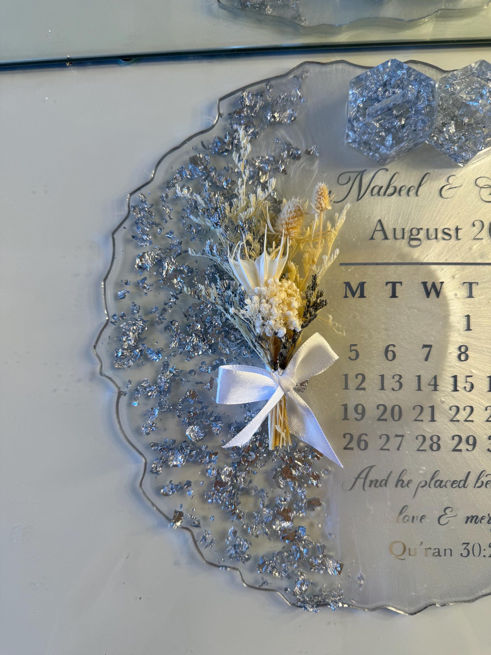 Nikkah Ring Tray Resin Nikkah Wedding Ring Tray Ring Dish personalised ...