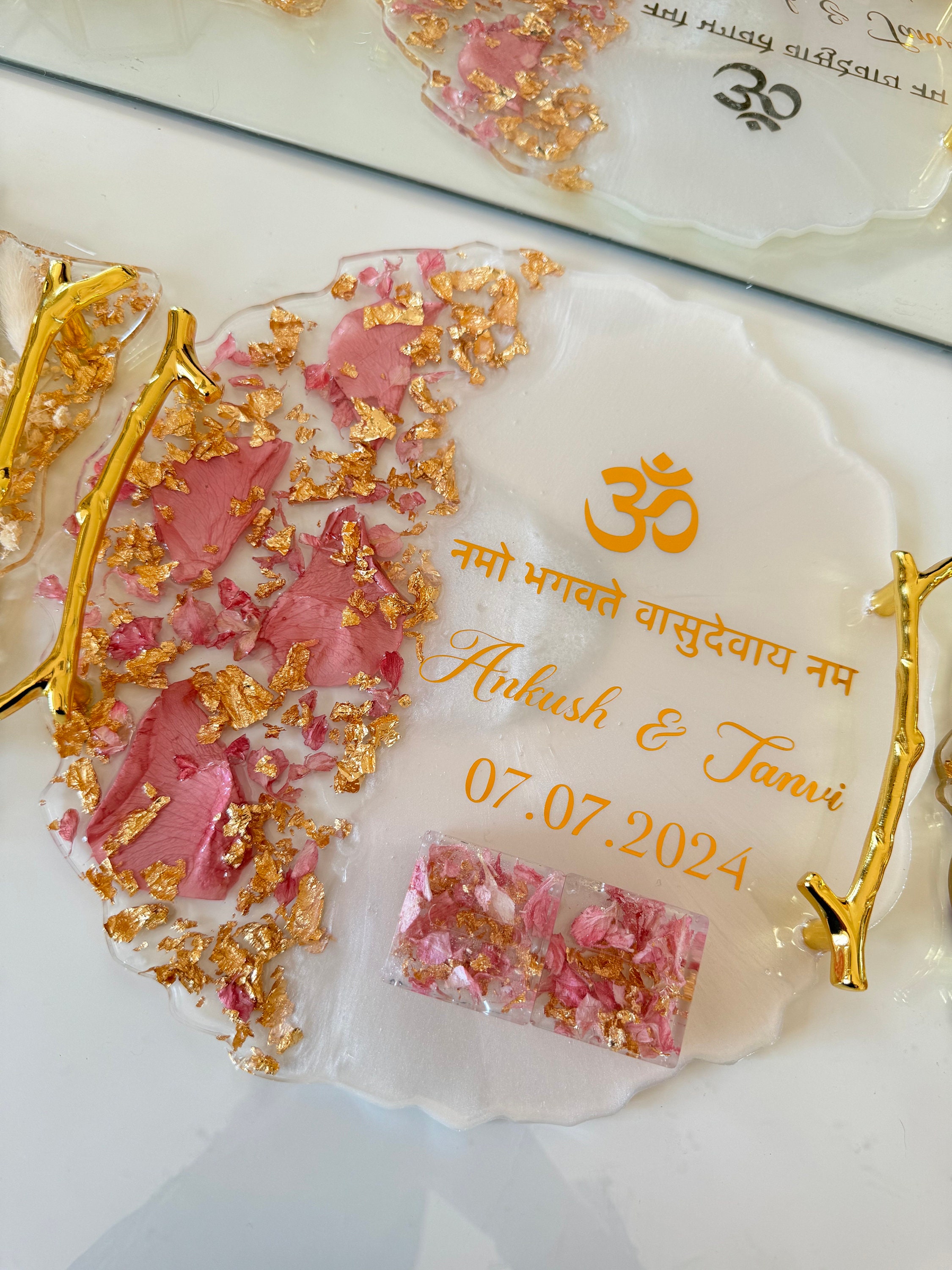 Resin Nikkah Ring Tray Ring Plate Nikkah Ring Plate Personalised Ring ...