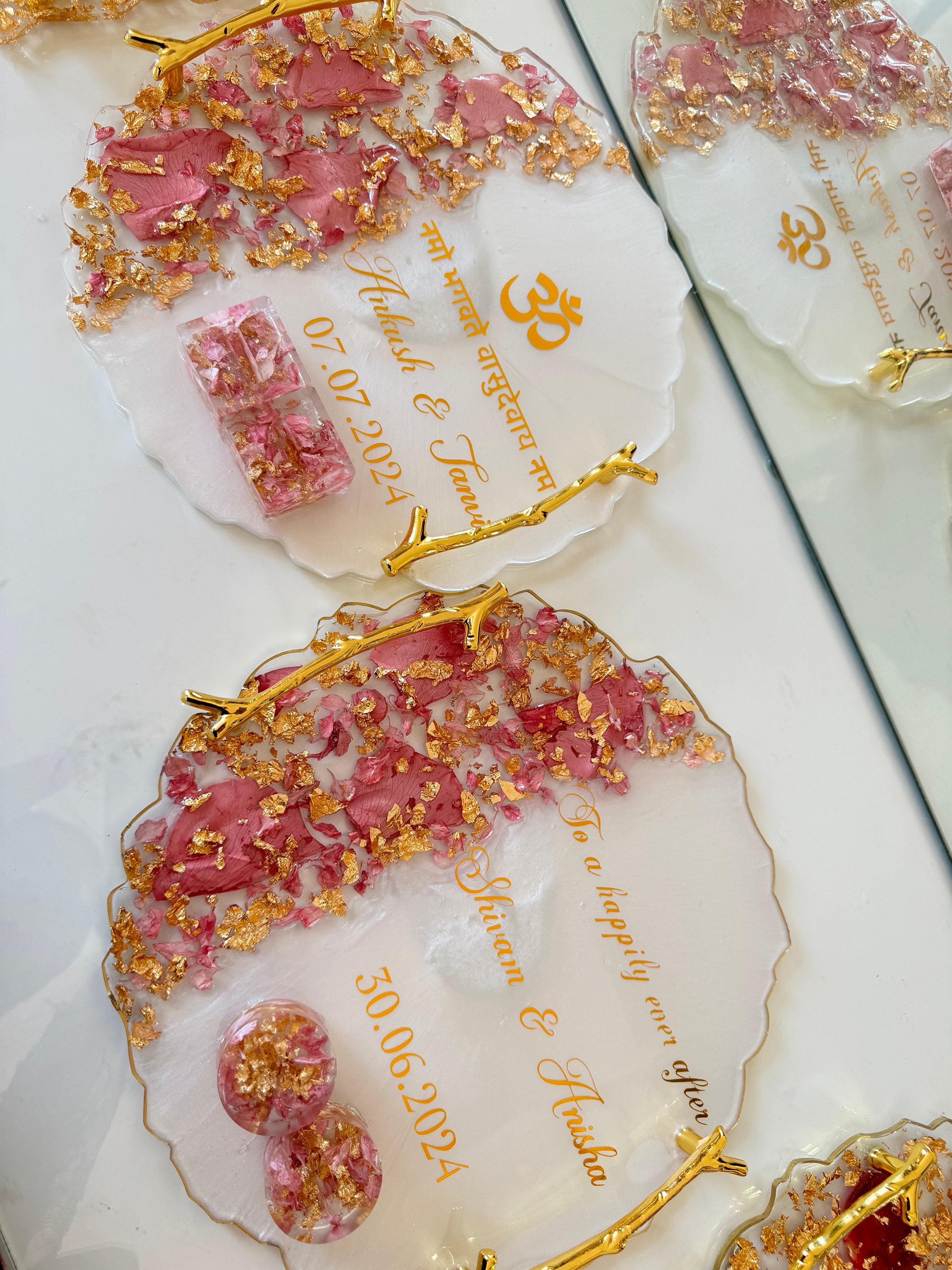 Resin Nikkah Ring Tray Ring Plate Nikkah Ring Plate Personalised Ring ...