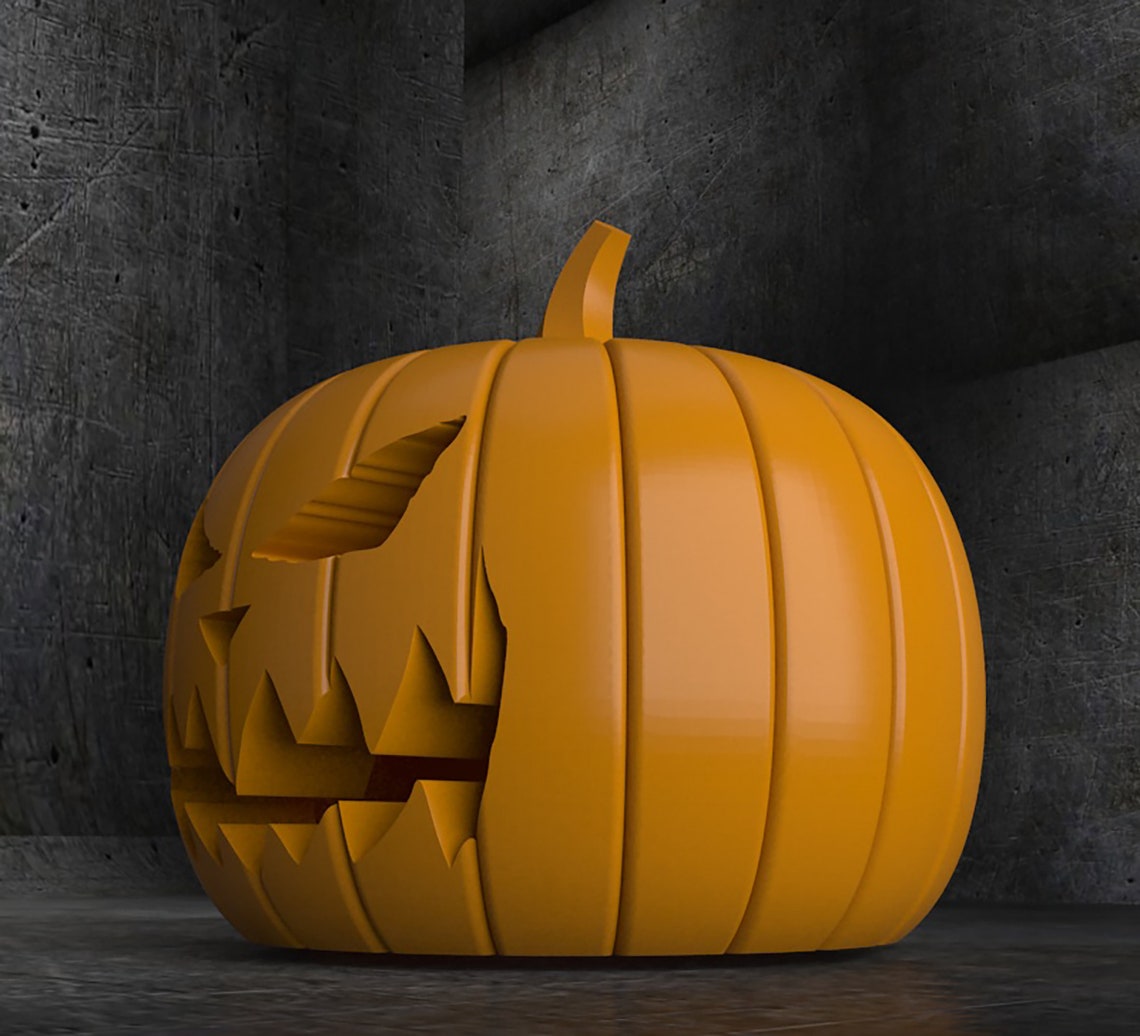 Jack-o-lantern Pumpkin 3d Model for 3D Printing Halloween Decor STL ...
