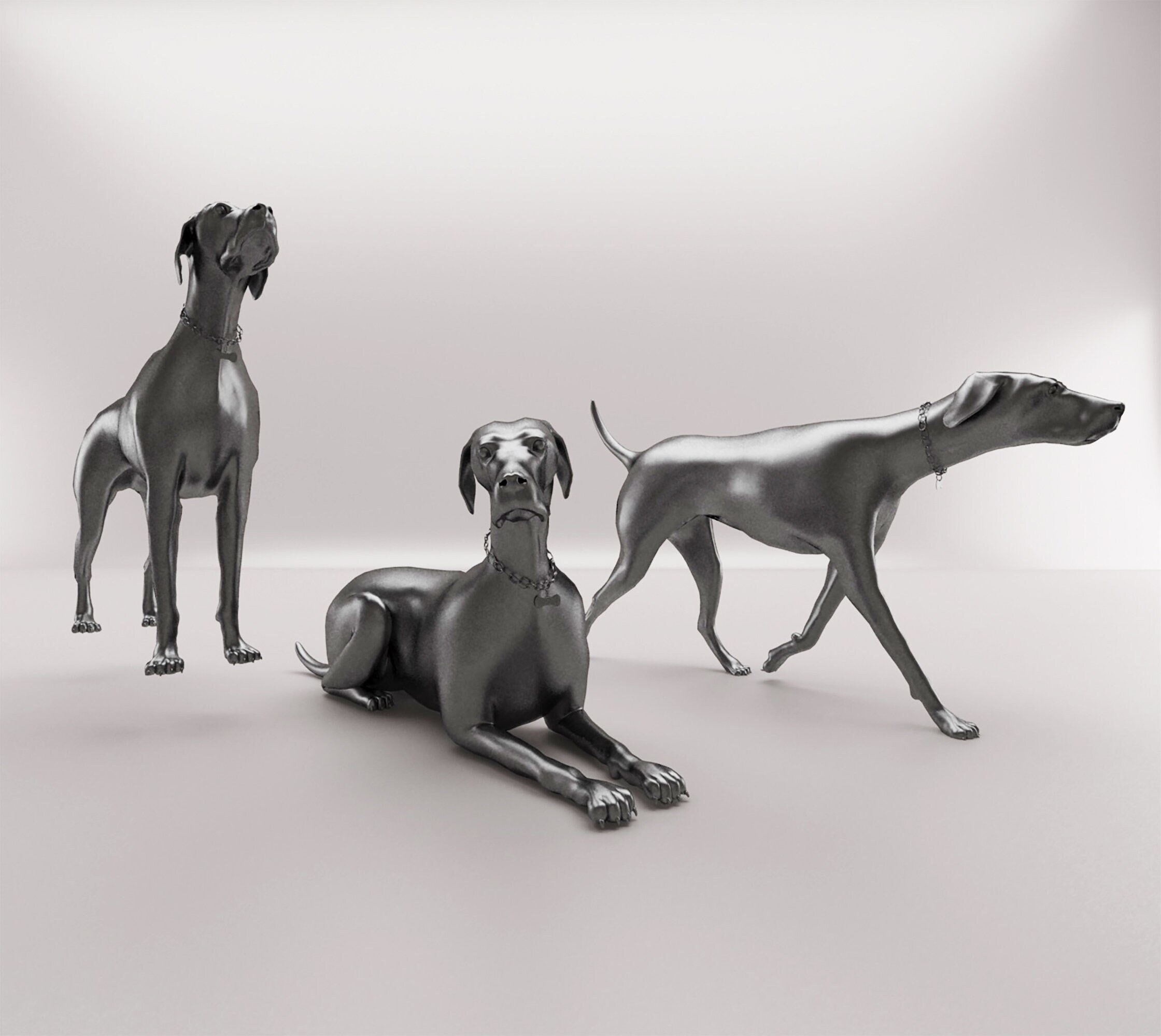 3d Dog STL Greyhound Print Animal 3D STL File 3D Print Model 3 in 1 - Etsy