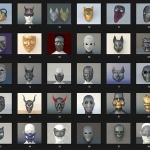 100 Cosplay Masks for 3D Printing 3D STL Files Masks Pack STL Pack ...