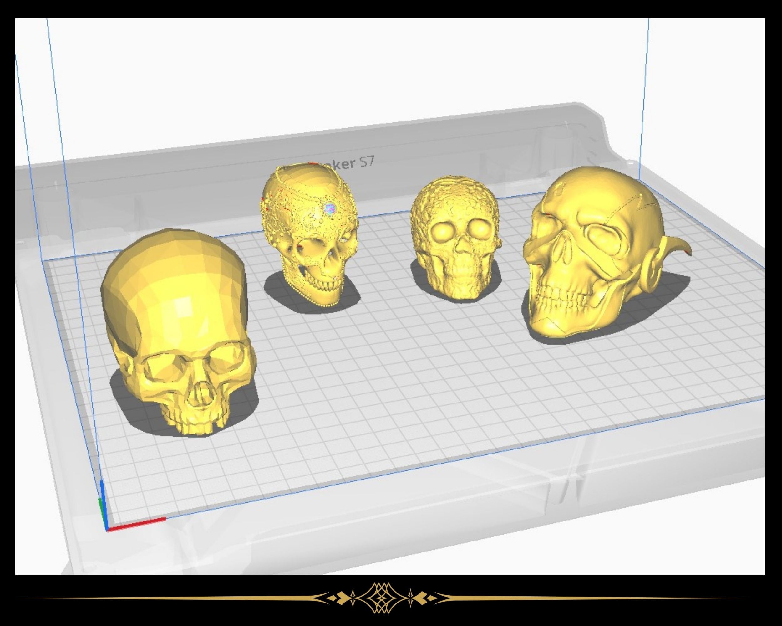 Skull Stl 40 3d Skulls 4.7 GB Halloween Skulls for 3D Printing 3D STL ...