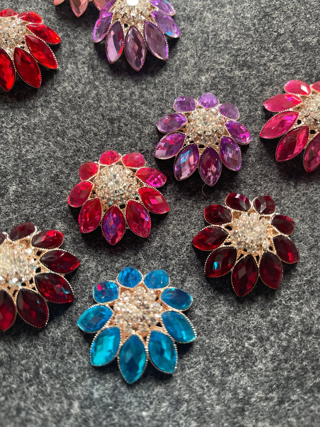 Gem Floral Buttons, Decoration Buttons, Wedding, Special Occasion ...