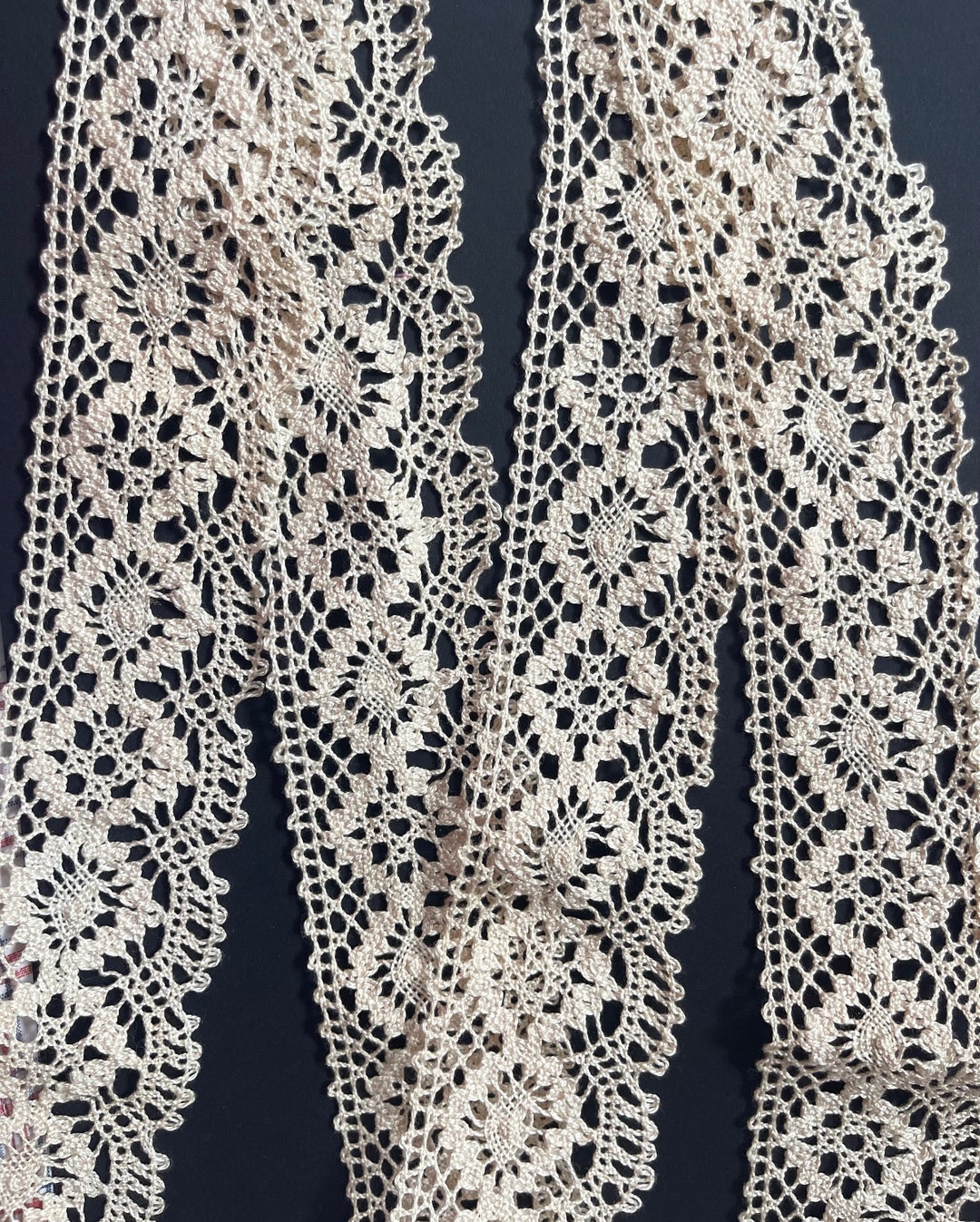 Vintage Lace Trim, 002, Width 2.8inch/5.5cm Natural Cotton Trim, Trim ...