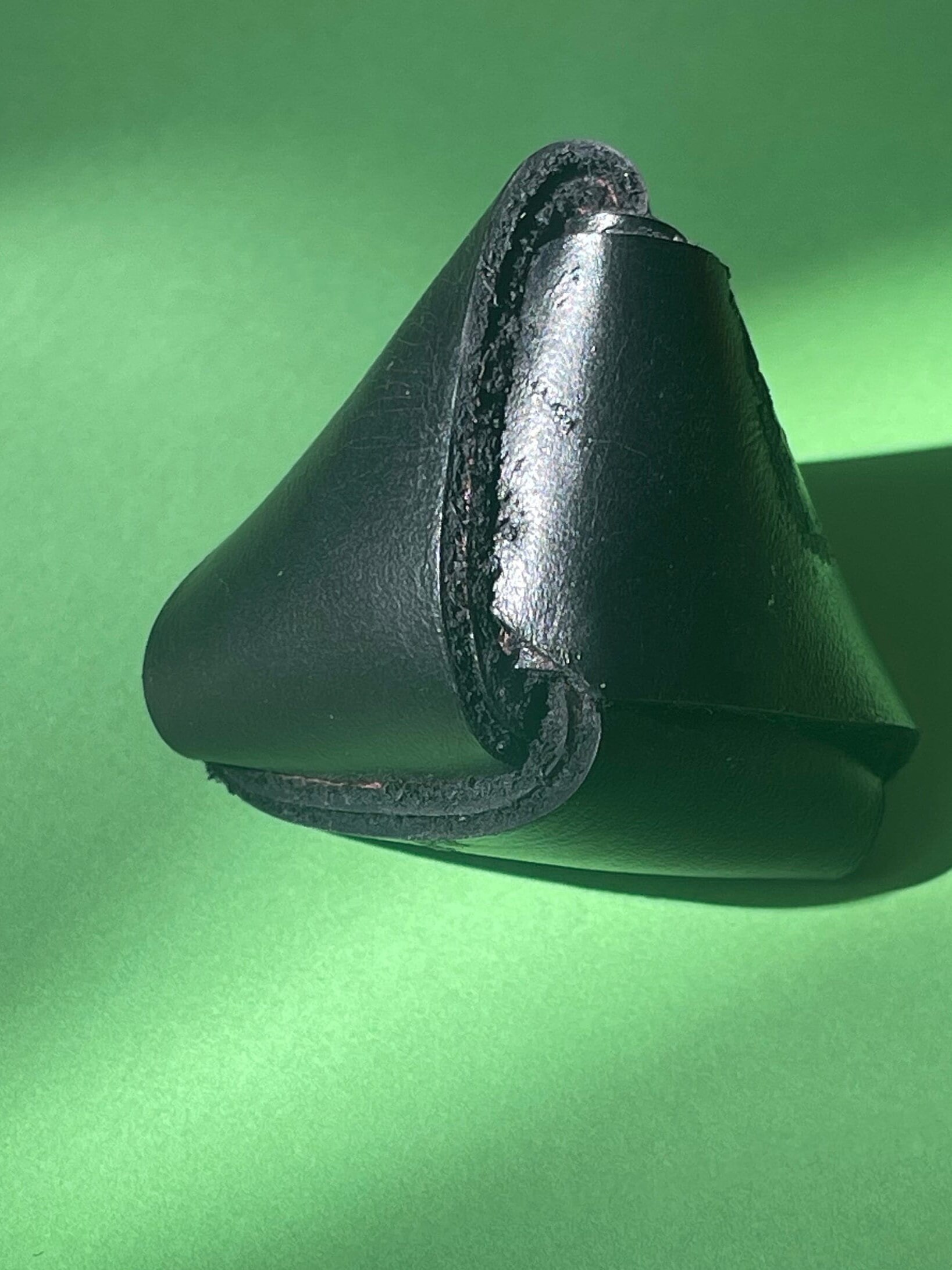 Triangular Black Knot Leather Buttons, Large Leather Buttons, Vintage ...