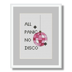 All Panic No Disco - Cross Stitch Pattern - Etsy