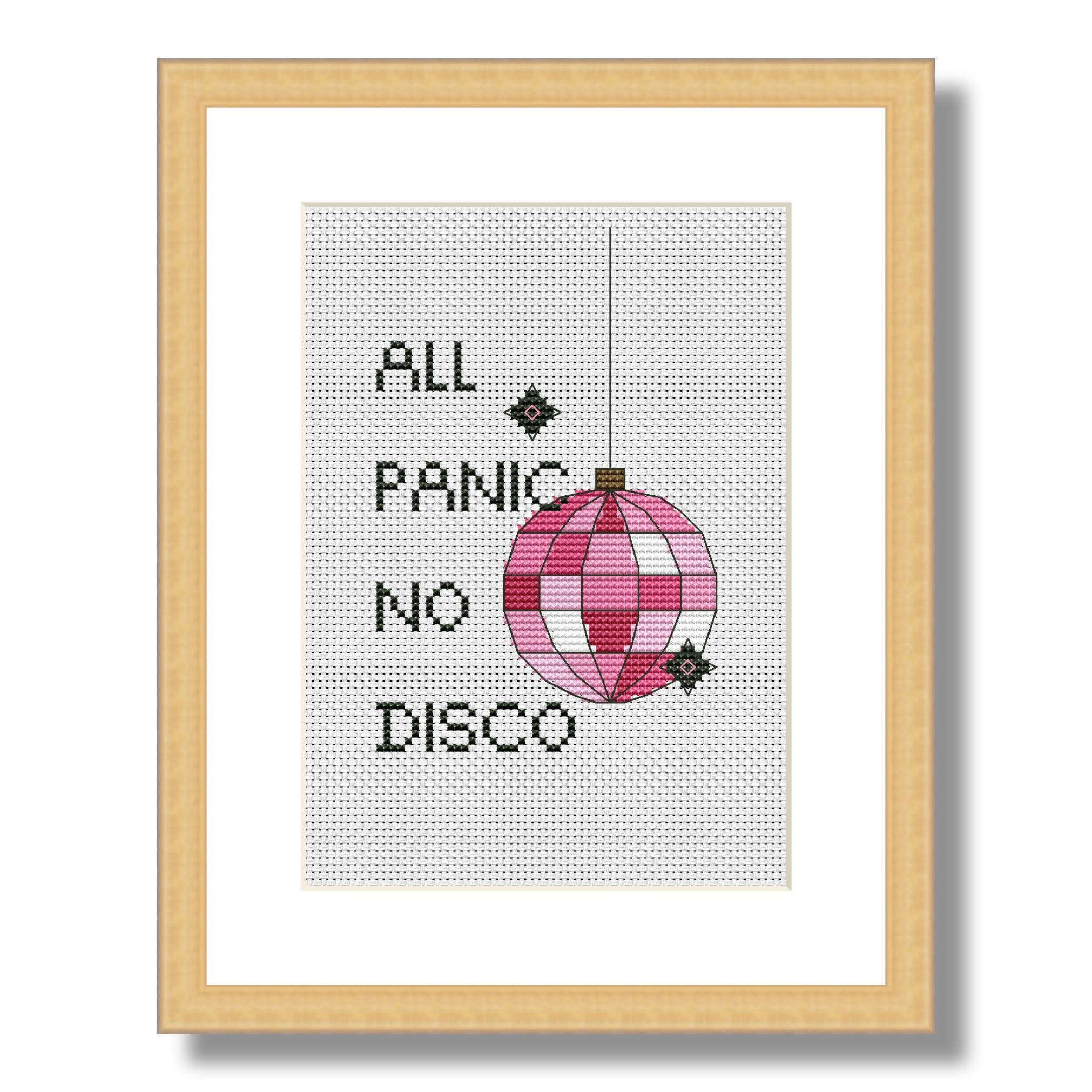 All Panic No Disco - Cross Stitch Pattern - Etsy