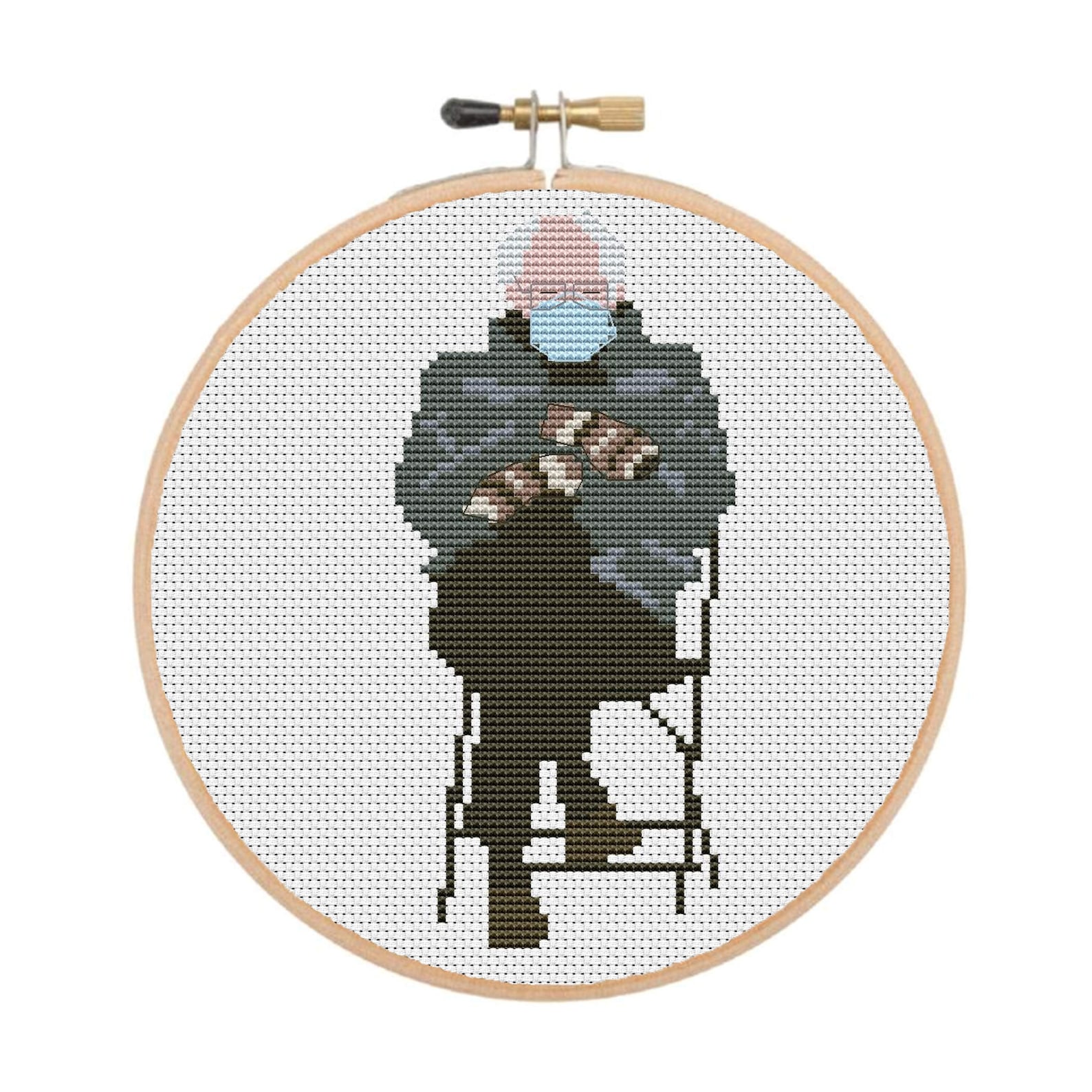 Bernie Sanders' Mittens Cross Stitch Pattern Bernie | Etsy