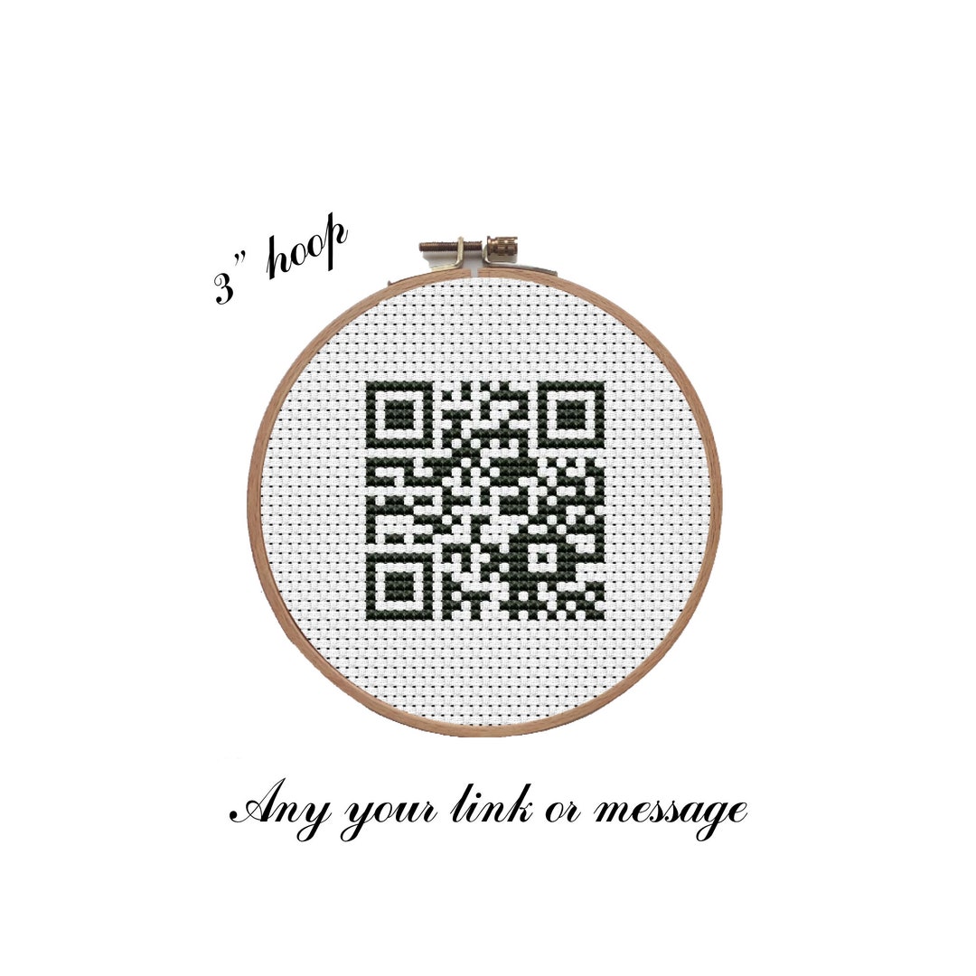 Custom QR Code Cross Stitch Pattern Instant Download, Personalized ...