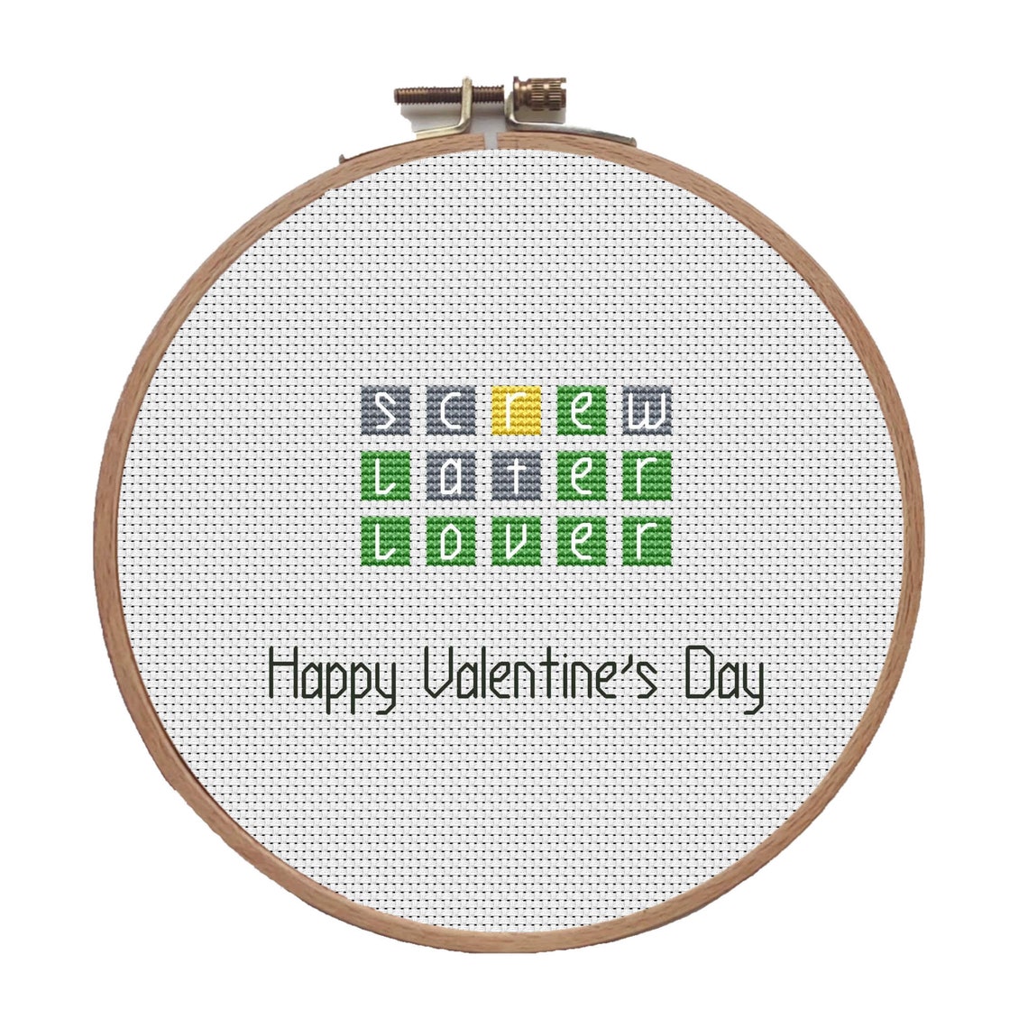 Wordle Valentine's Day Cross Stitch Pattern - Etsy