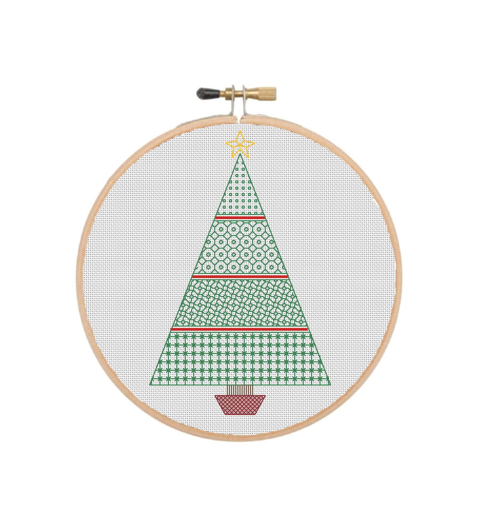Christmas Blackwork Pattern Christmas Tree, Christmas Decoration - Etsy UK