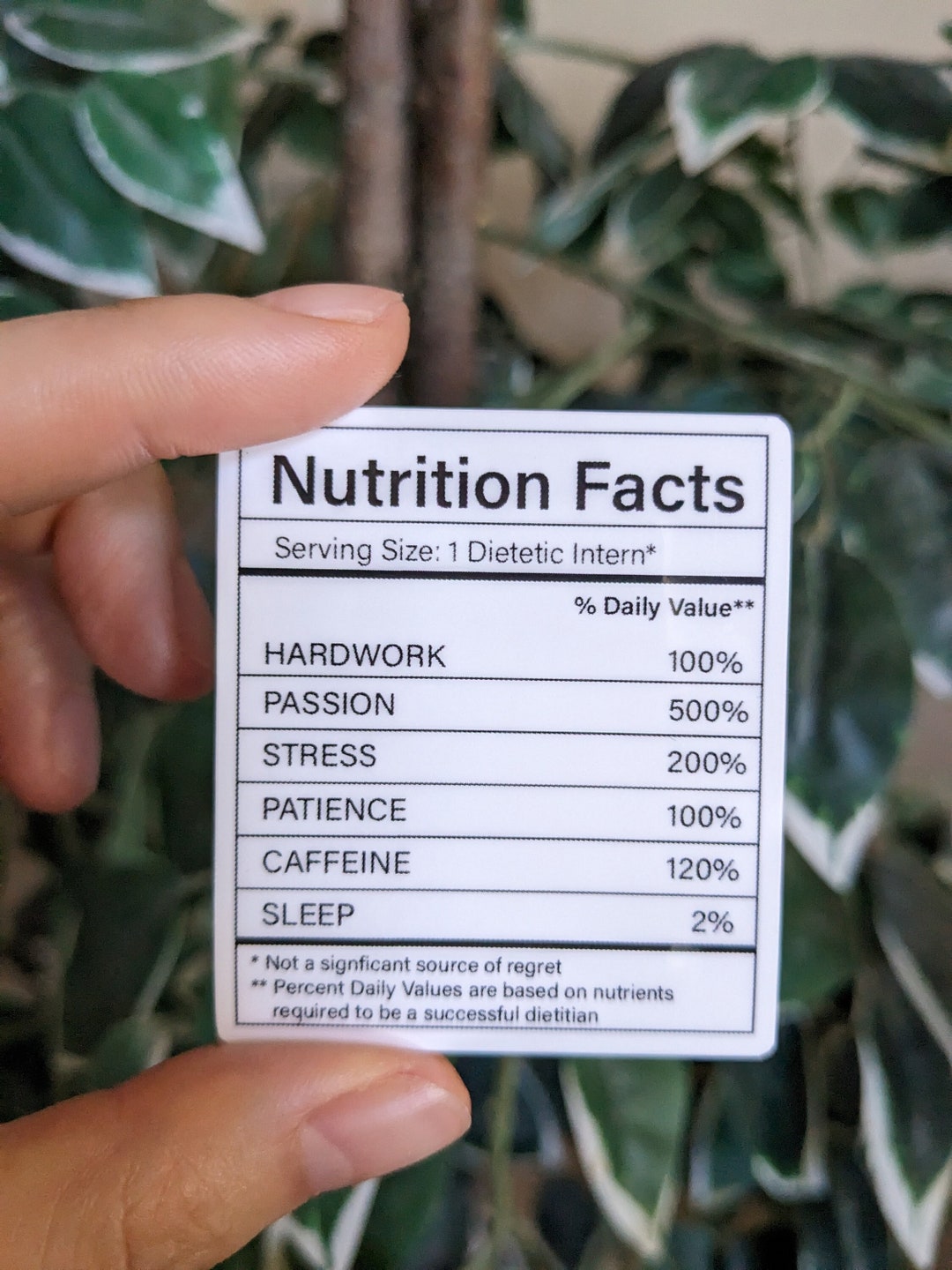 Cute Nutrition Facts Sticker/ Nutritionist /dietitian / Medical Sticker ...