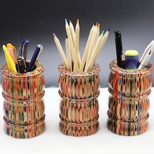 Colored Pencils Pen Holder - Handmade Pen Stand - Colorful - Cast in ...