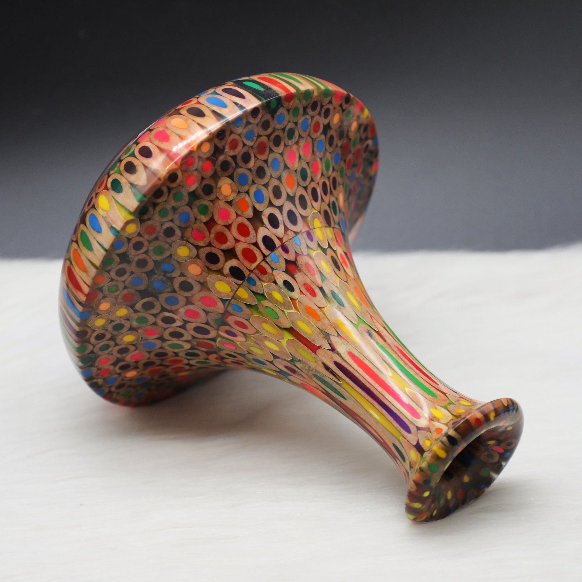 Handmade Dried Flower Bud Vase Resin Colorful Pencil Vase | Etsy