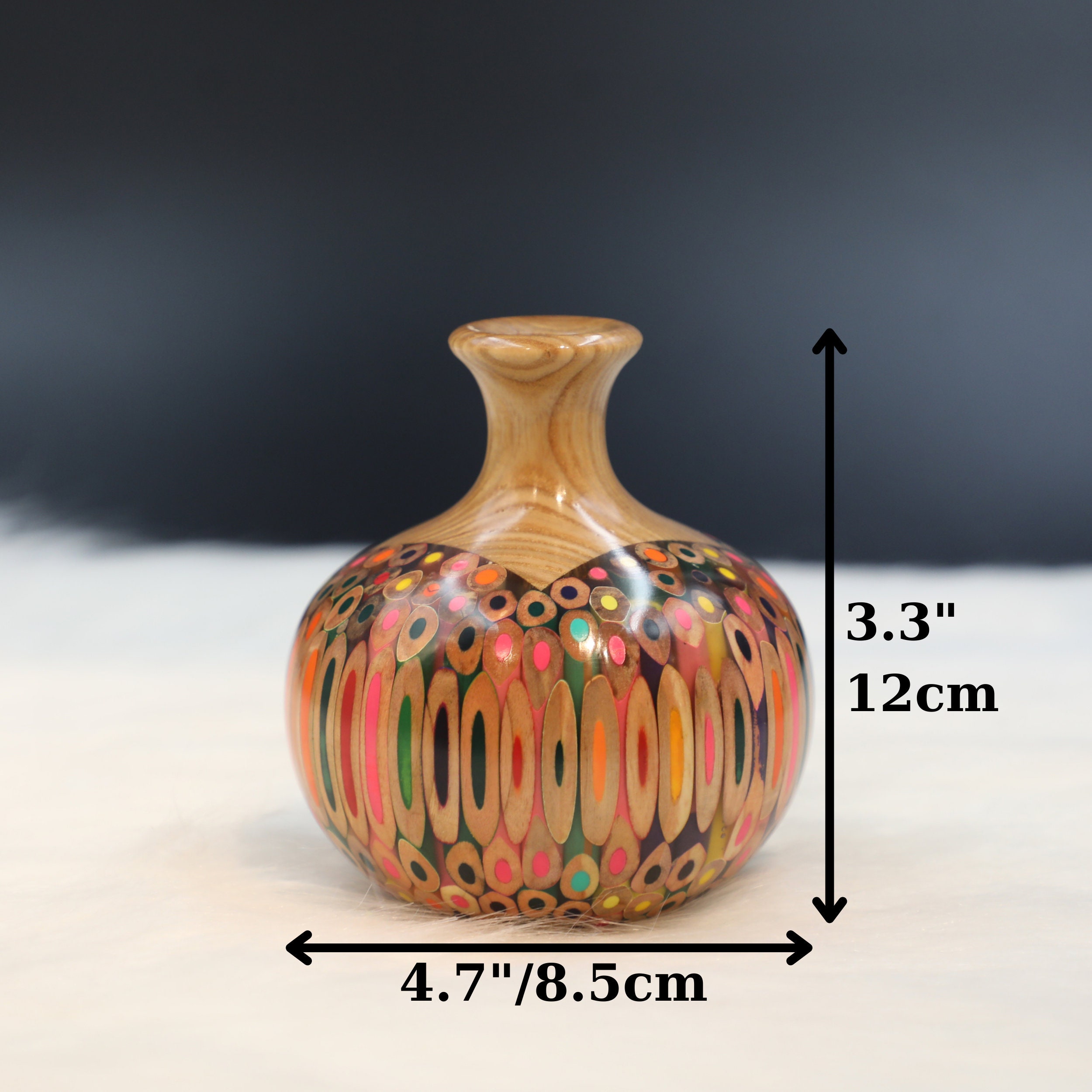 Colored Pencils Mini Vase Wooden Core Cast in Clear Resin - Etsy