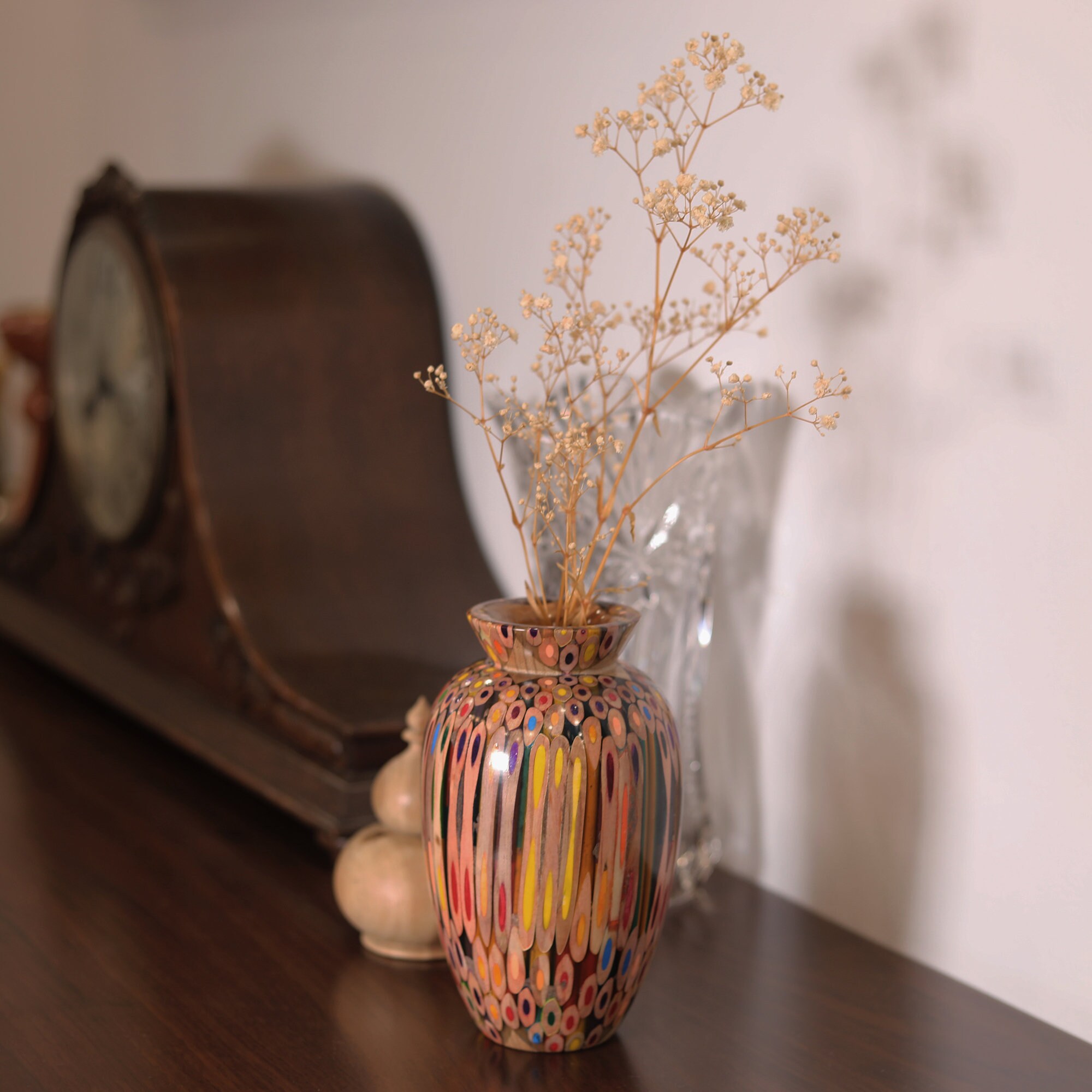Handmade Dry Flower Vase Multi Color Pencil Vase Resin & | Etsy