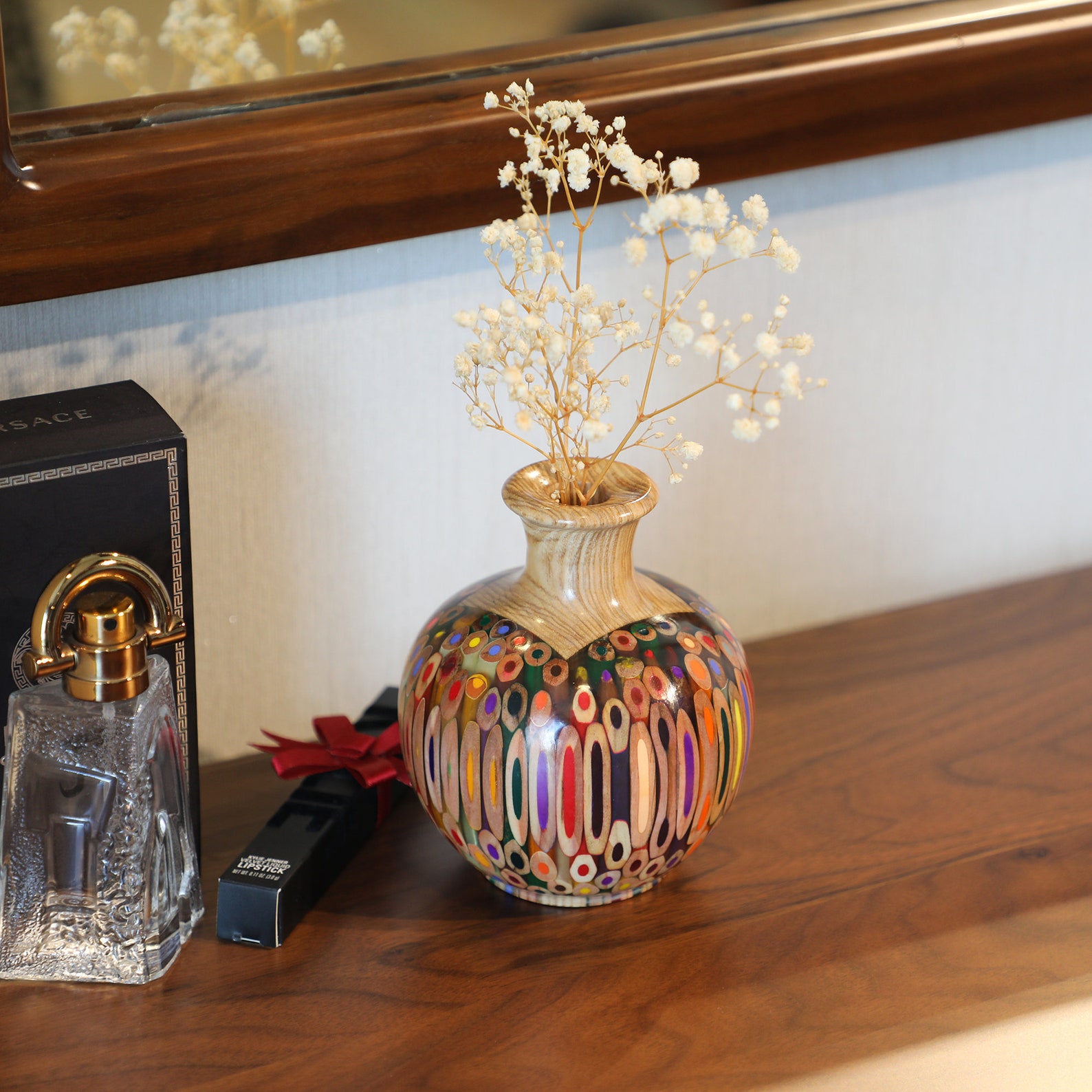 Colored Pencils Mini Vase Wooden Core Cast in Clear Resin - Etsy