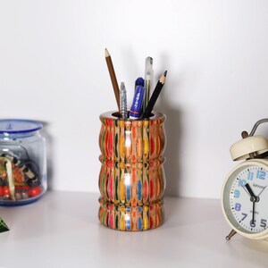 Colored Pencils Pen Holder - Handmade Pen Stand - Colorful - Cast in ...