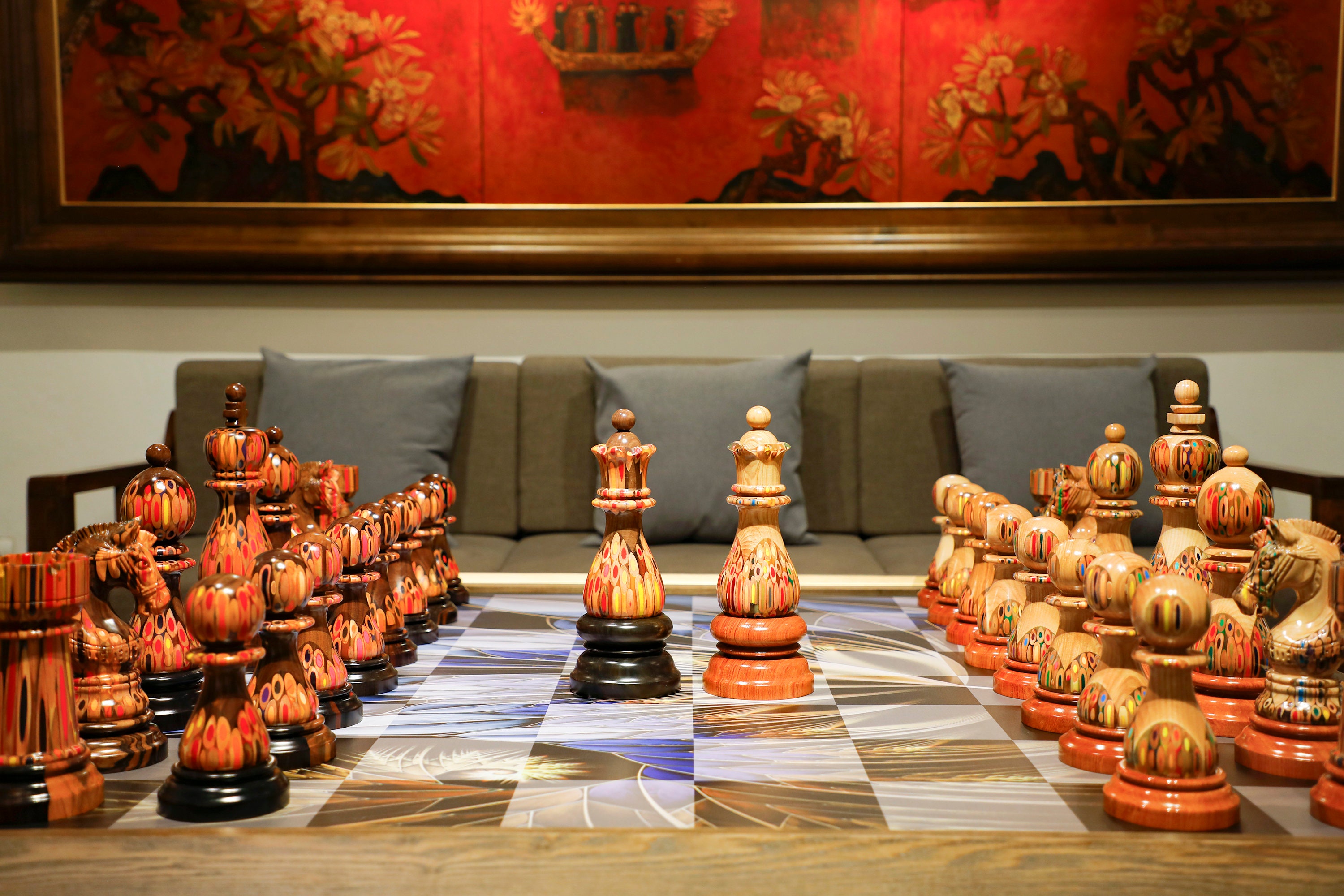 Full Set Giant Deluxe Chess Pieces With Board High End - Etsy