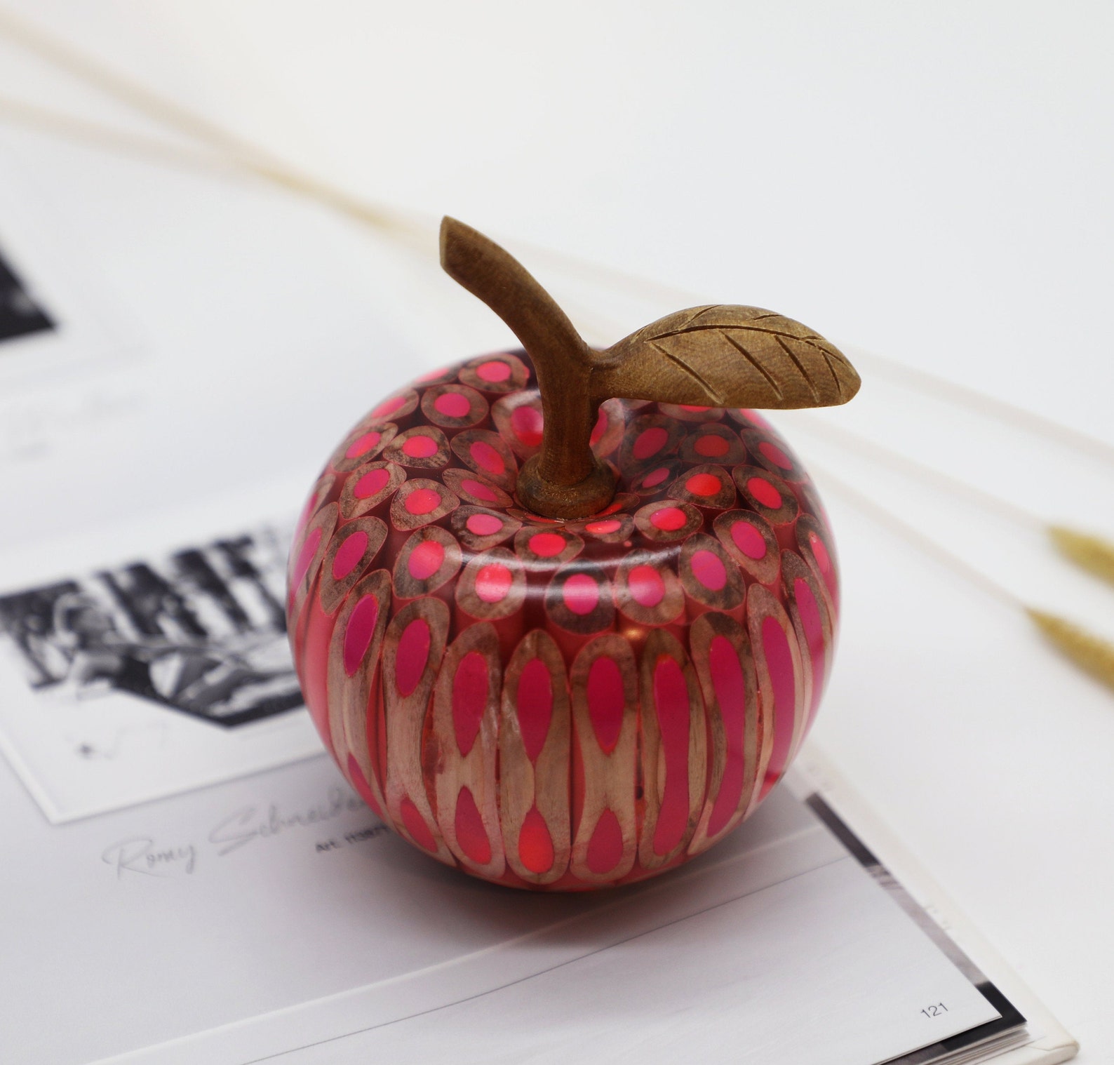 Handmade Apple Decor and Ornament Resin Art Fruit Decor | Etsy